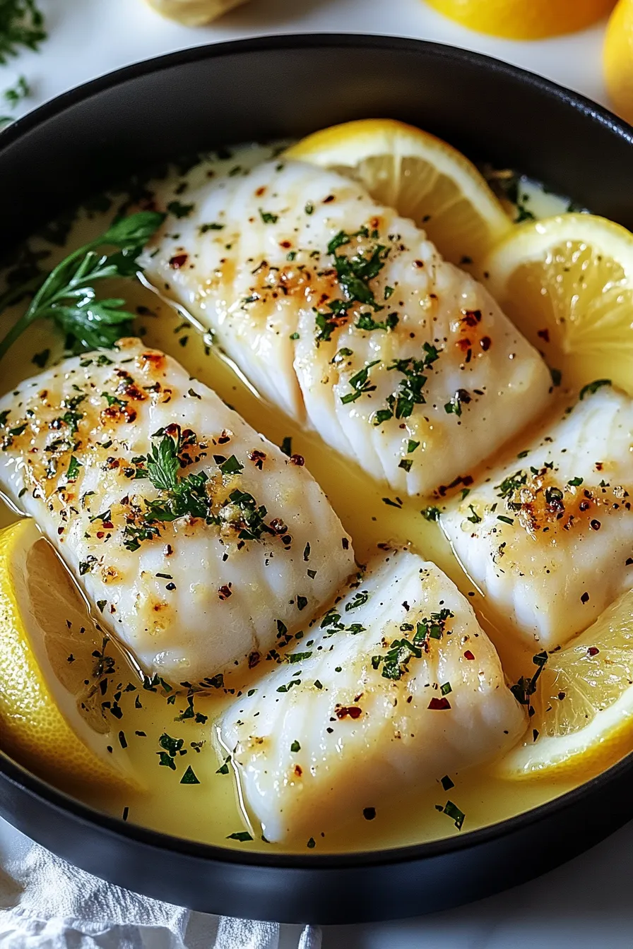 Garlic Butter Baked Cod Fillets – Andrew Taste