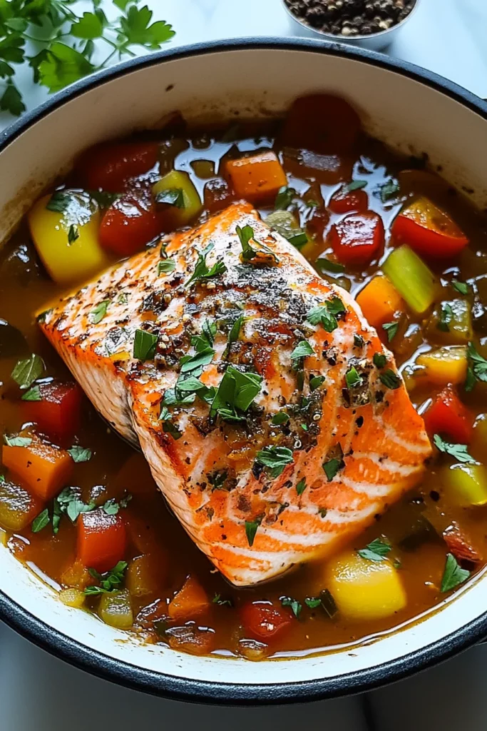Brown Stew Salmon – Andrew Taste