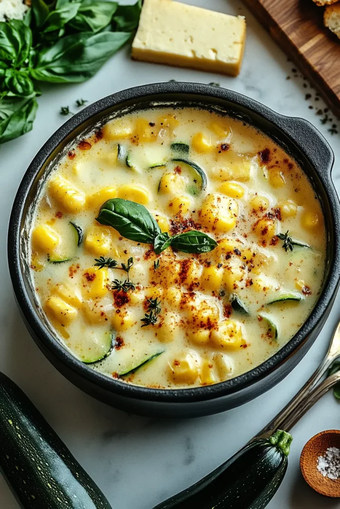 Summer Corn and Zucchini Chowder – Andrew Taste