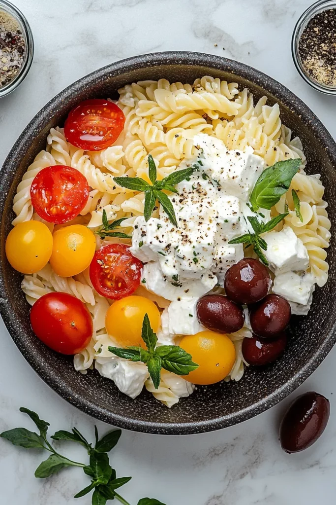 Horiatiki Village Pasta Salad – Andrew Taste