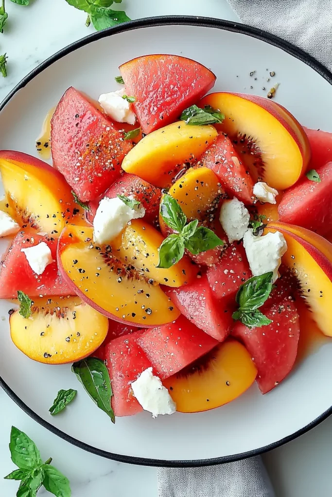 Peach Watermelon Salad – Andrew Taste