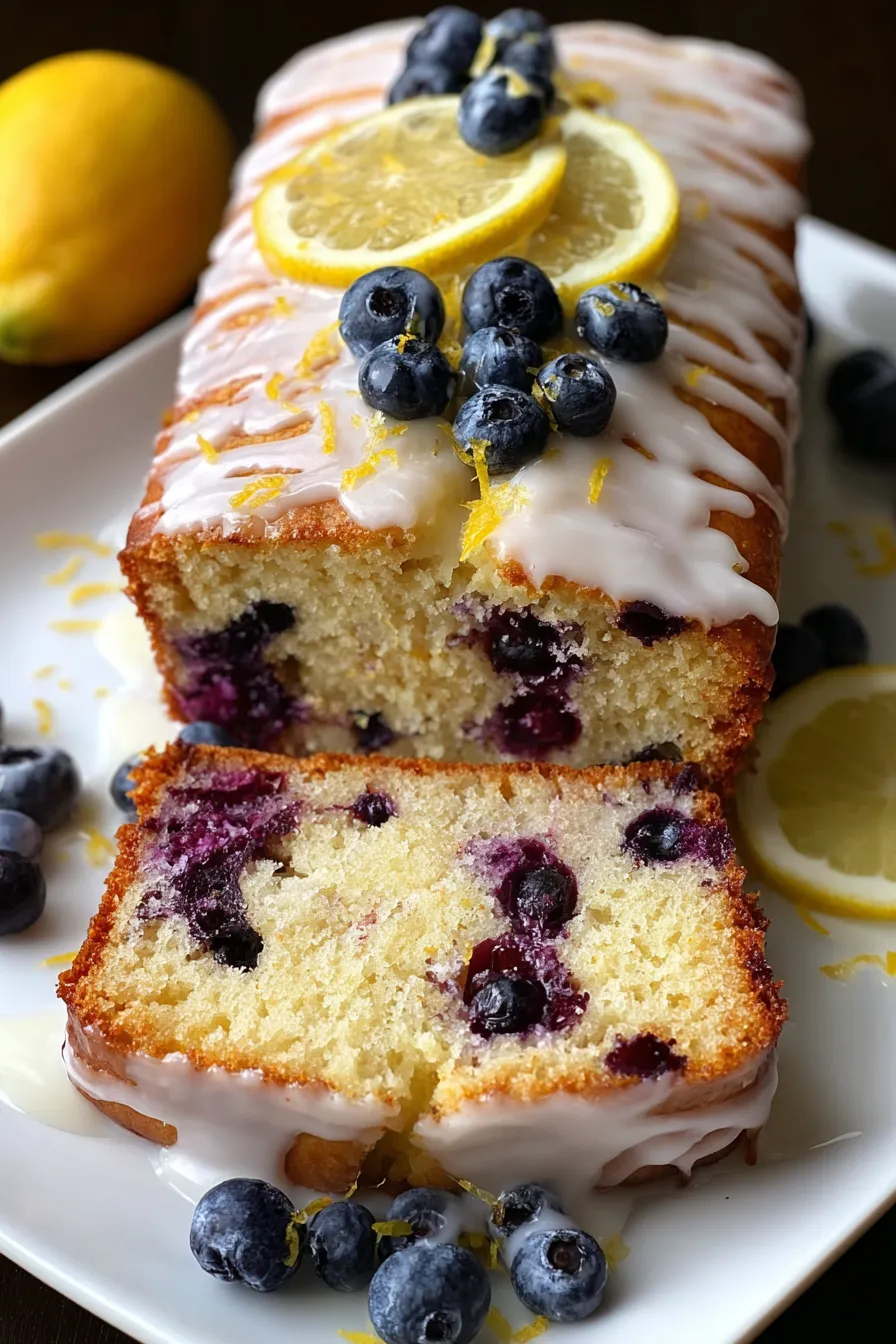 Lemon Blueberry Loaf with Lemon Glaze – Andrew Taste