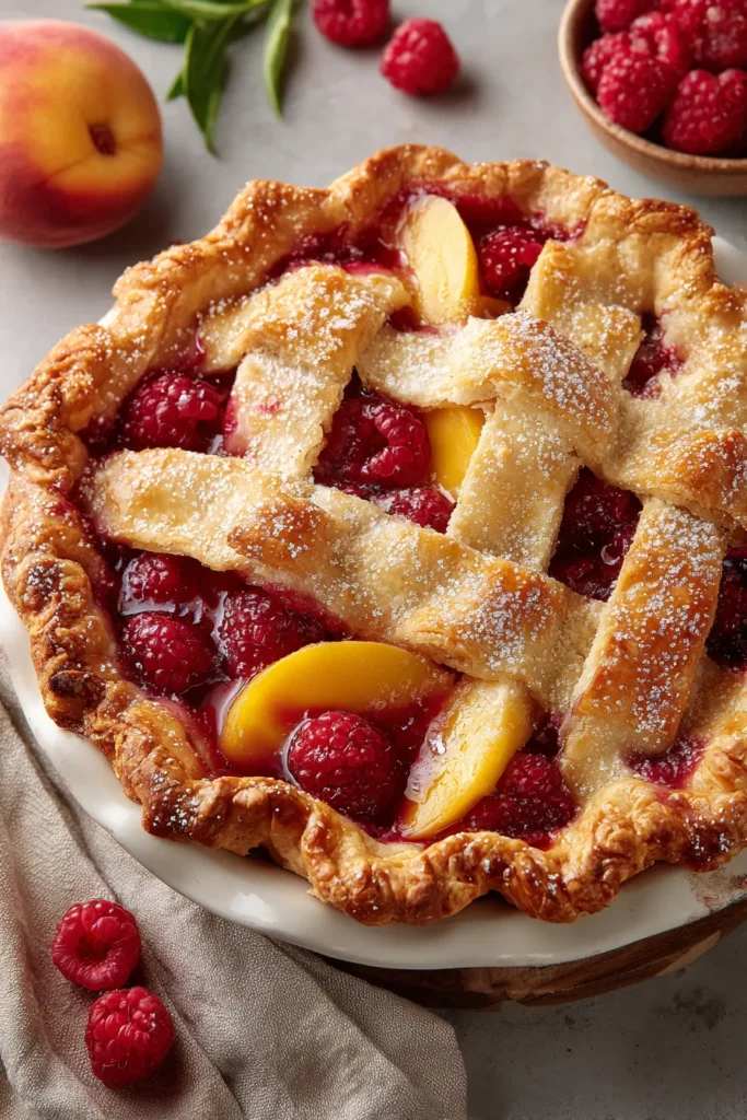 Peach Raspberry Pie – Andrew Taste
