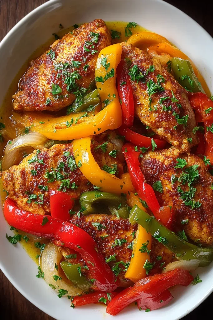 Cajun Chicken with Sweet Bell Peppers – Andrew Taste