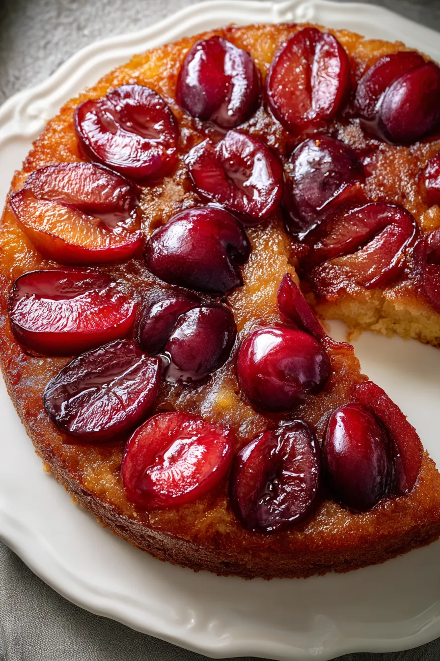 Plum Upside-Down Cake – Andrew Taste