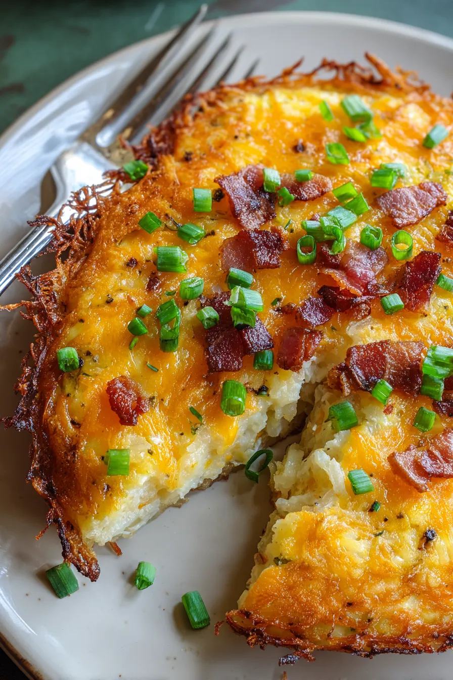 Hash Brown Crust Bacon and Cheddar Quiche – Andrew Taste