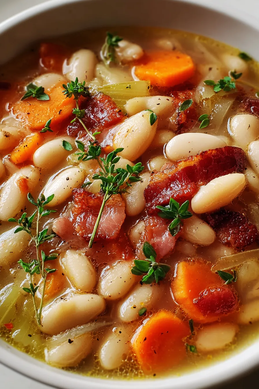 White Bean Soup with Bacon – Andrew Taste