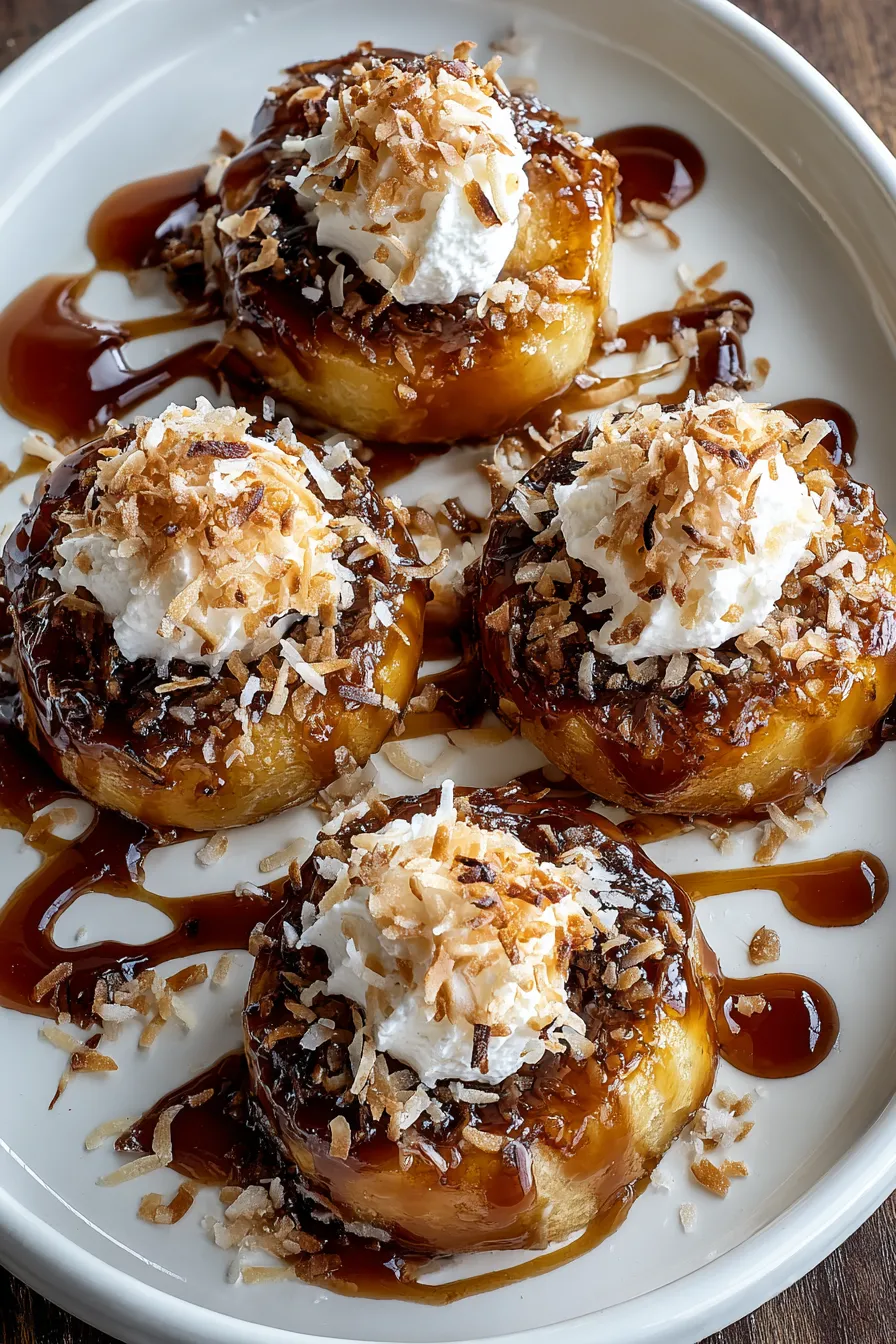 Caramelized Baked Apple Samoas with Toasted Coconut – Andrew Taste