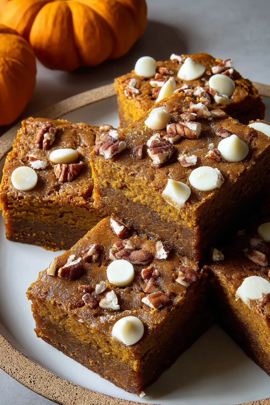 Spiced Baked Pumpkin Blondies – Andrew Taste
