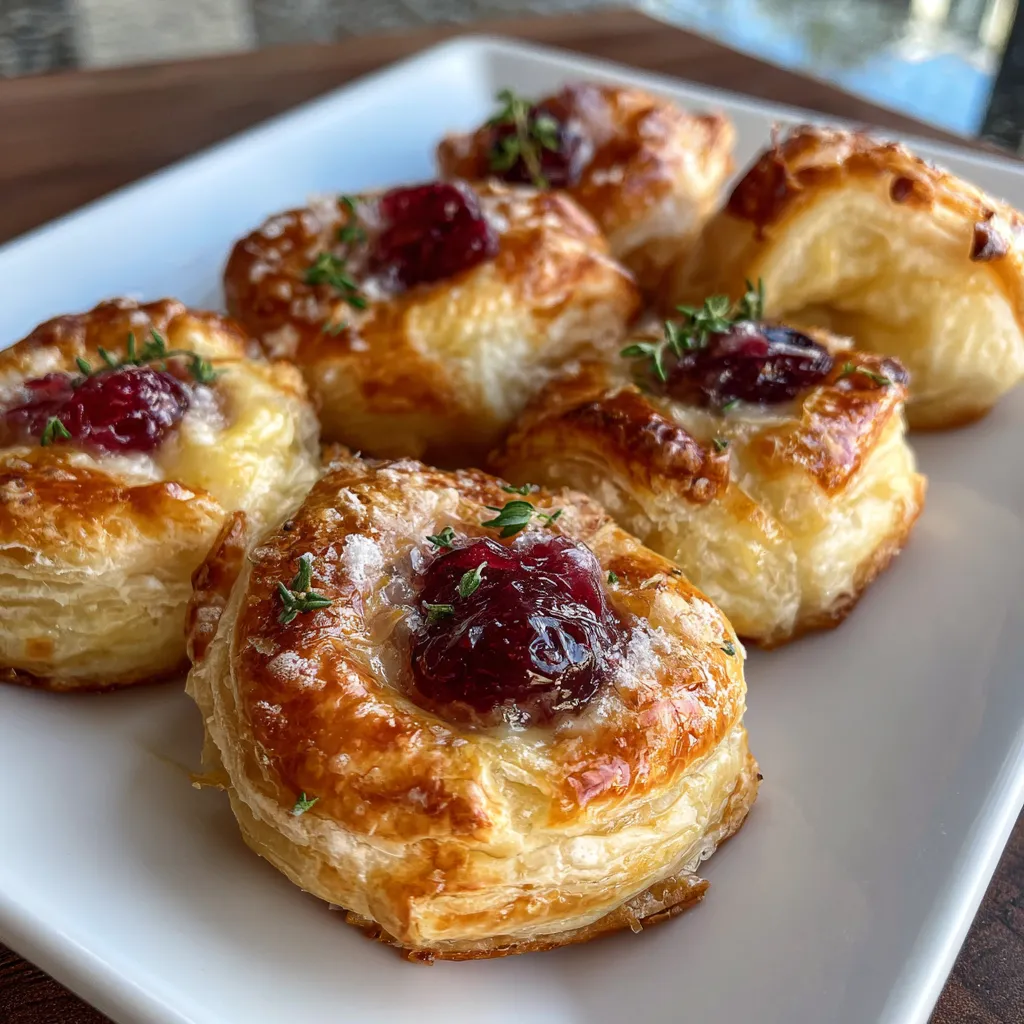 Brie and Cranberry Puff Pastry Flowers – Andrew Taste