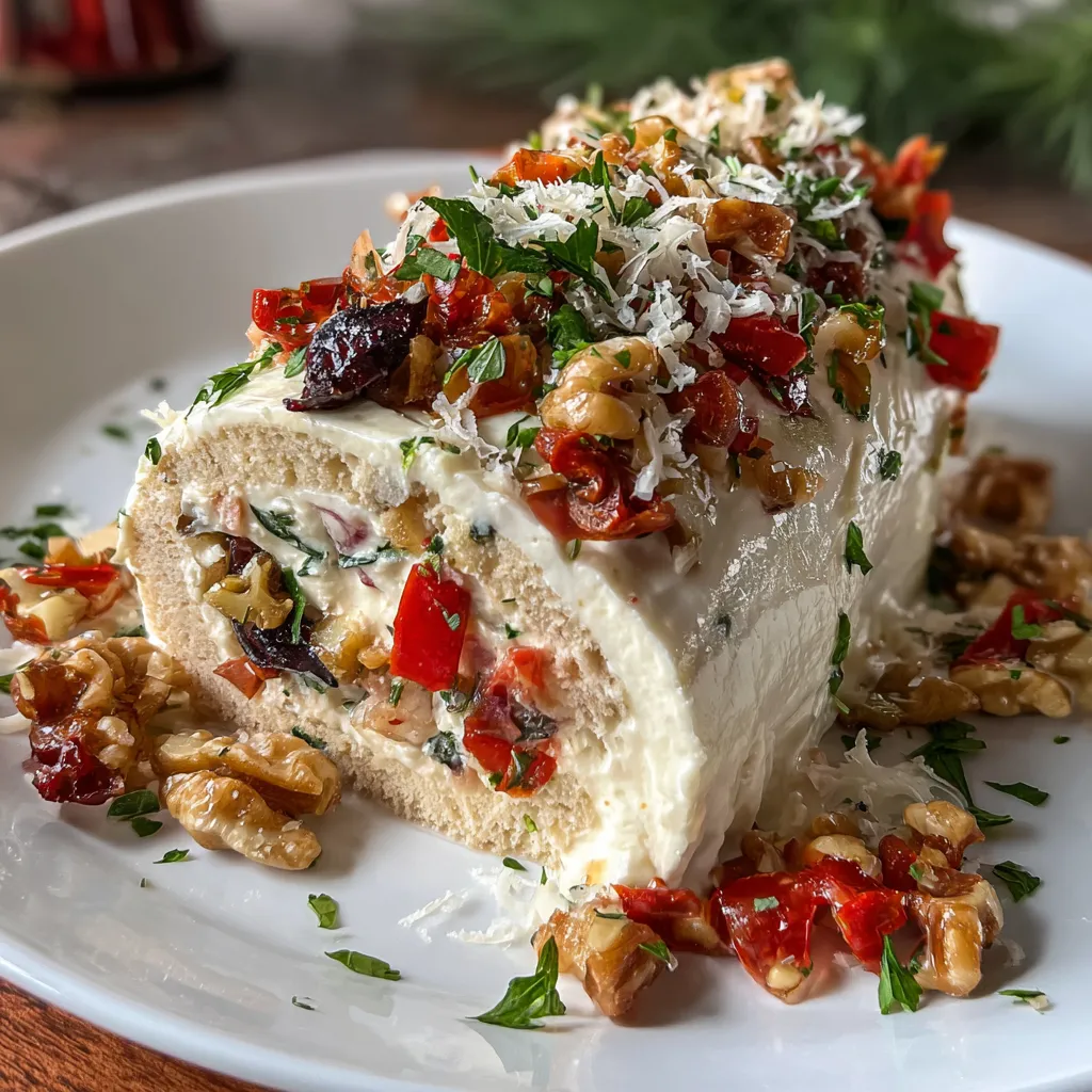 Holiday Antipasto Cream Cheese Log – Andrew Taste