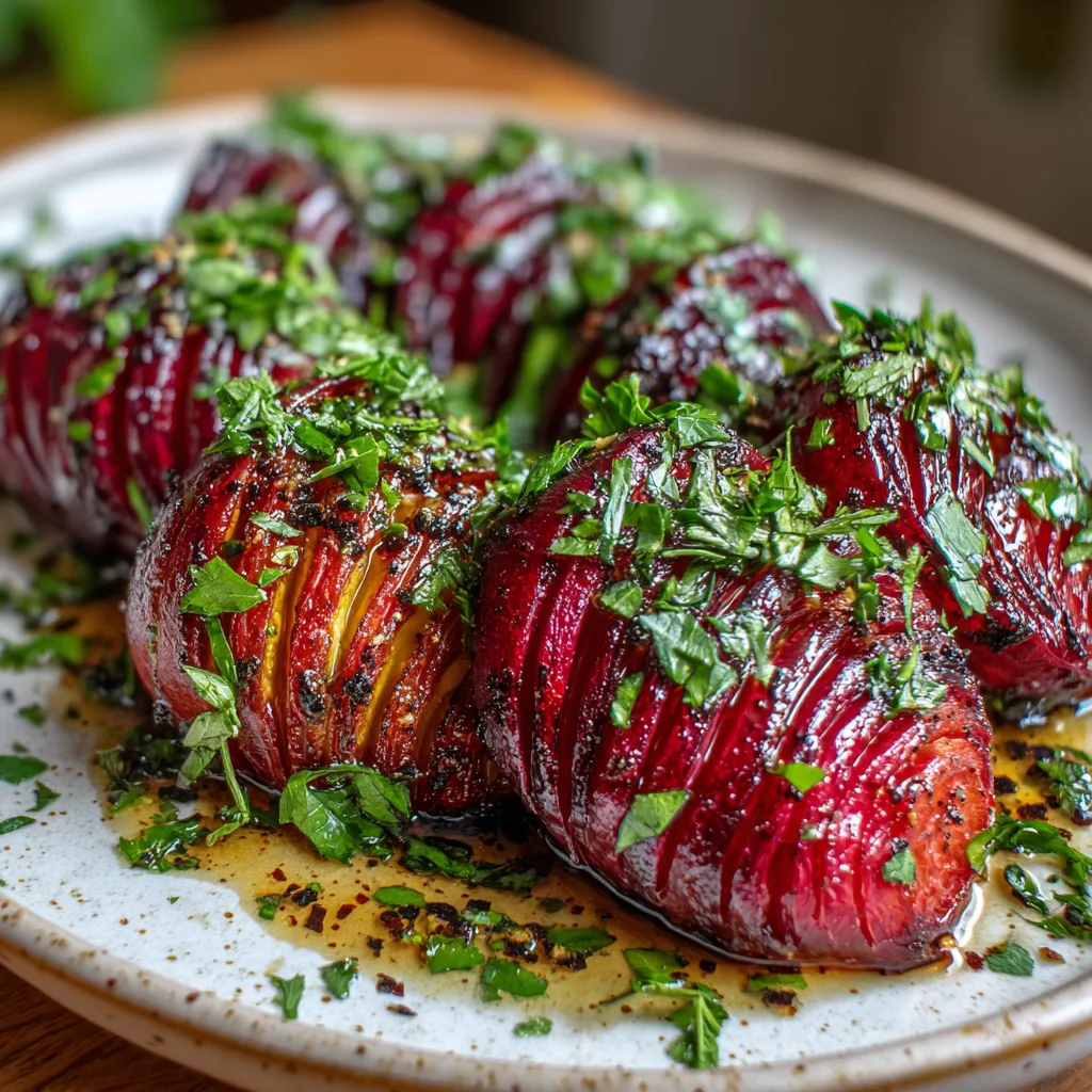 Savory Garlic-Roasted Hasselback Beets with Fresh Herbs – Andrew Taste