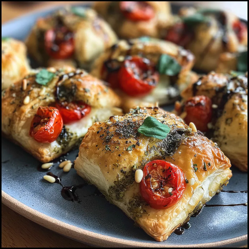 Caprese Pesto Puff Pastry Bites – Andrew Taste