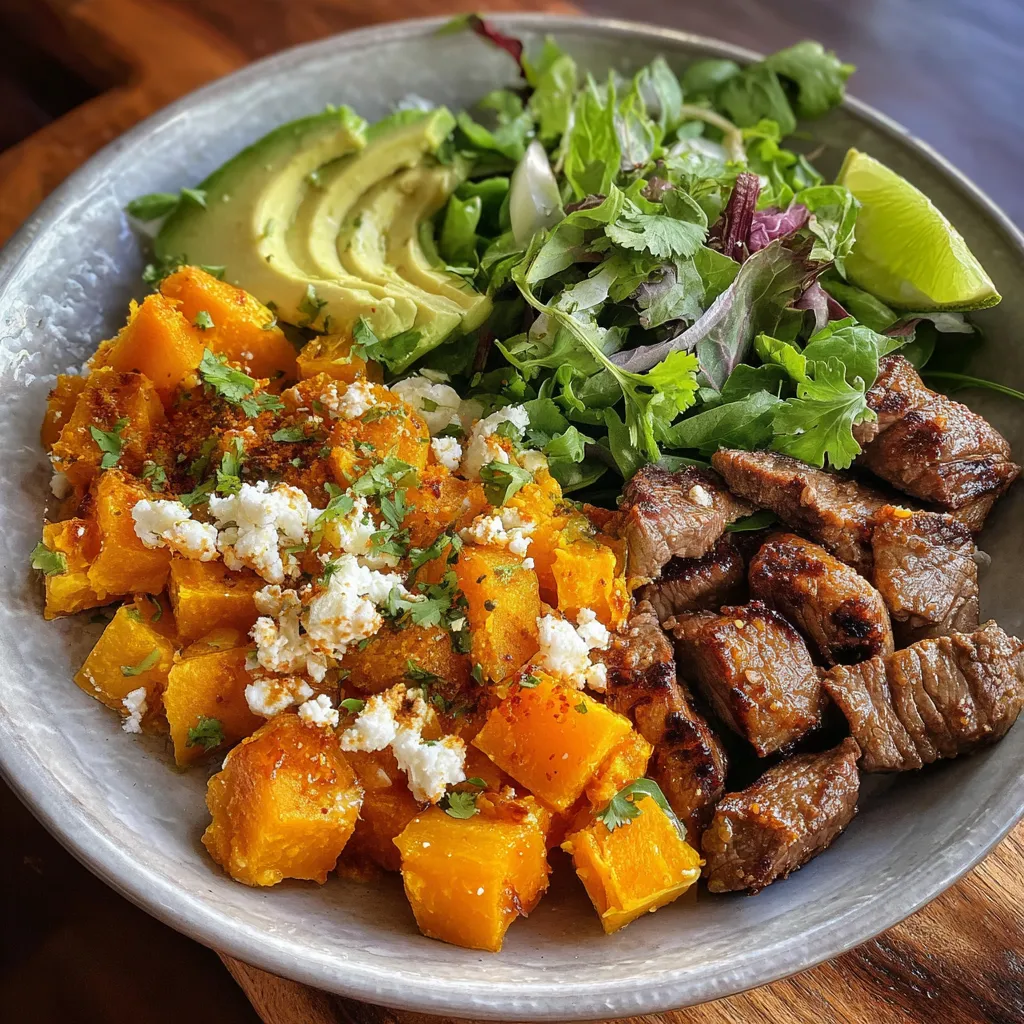 Butternut Squash Steak Bowls – Andrew Taste
