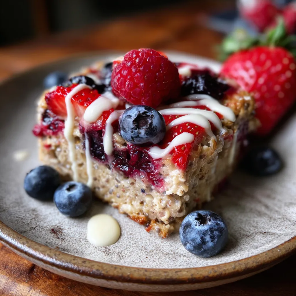 High Protein Triple Berry Bake – Andrew Taste