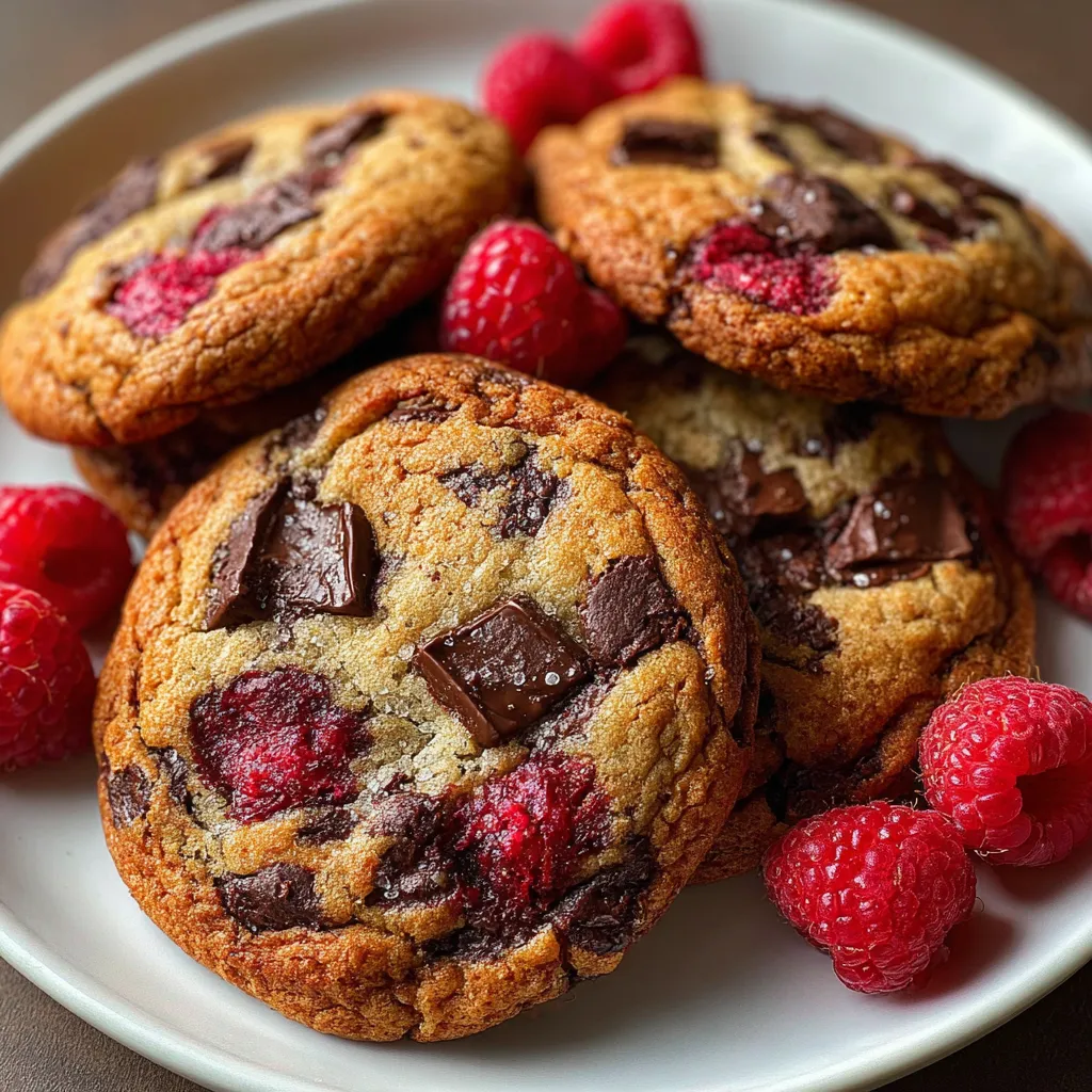 Raspberry Chocolate Chunk Cookies – Andrew Taste