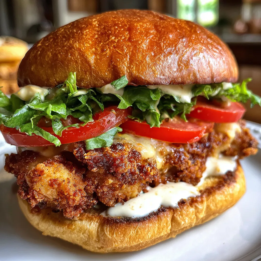 Cajun Crispy Chicken Sandwich with Garlic Aioli – Andrew Taste