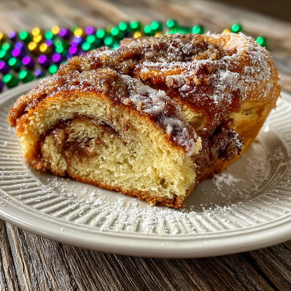 Soft Authentic New Orleans King Cake Cinnamon Swirl – Andrew Taste
