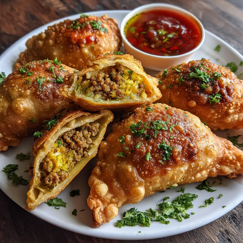 Crispy Chicken Qeema Samosa – Andrew Taste