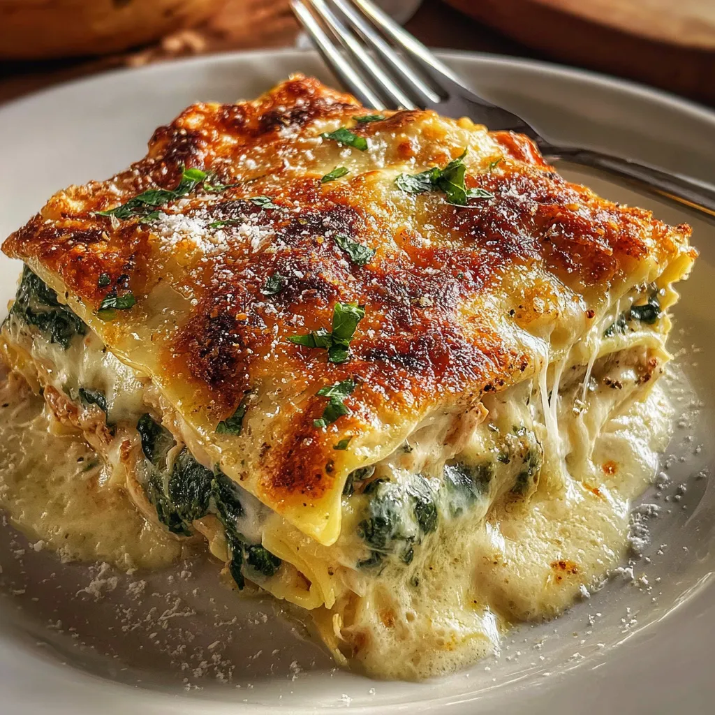 Cheesy Chicken Lasagna With Spinach – Andrew Taste